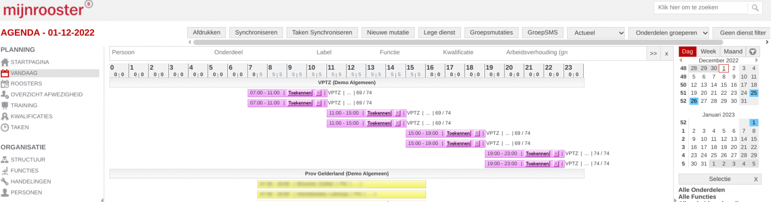 Deze overzichten wil je in personeelsplanning software – Mijnrooster